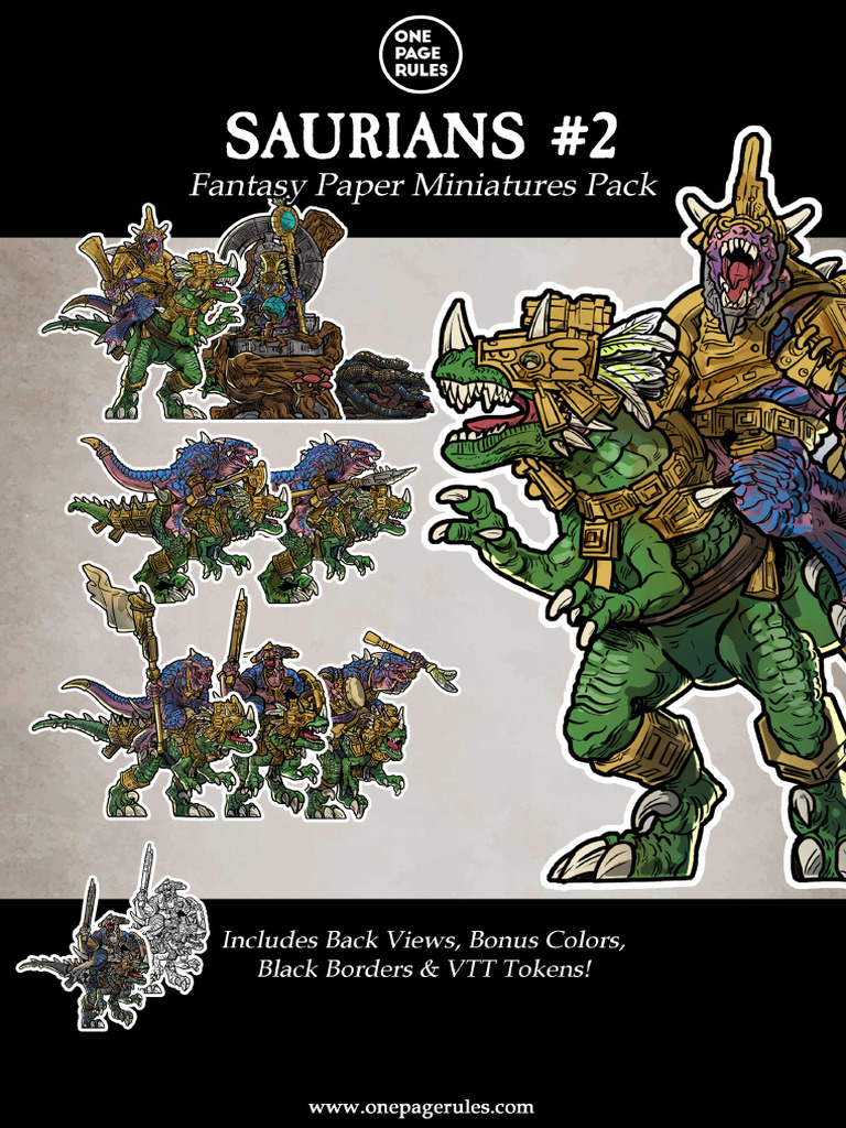 OPR - Age of Fantasy - Saurians - Set 2 | PDF