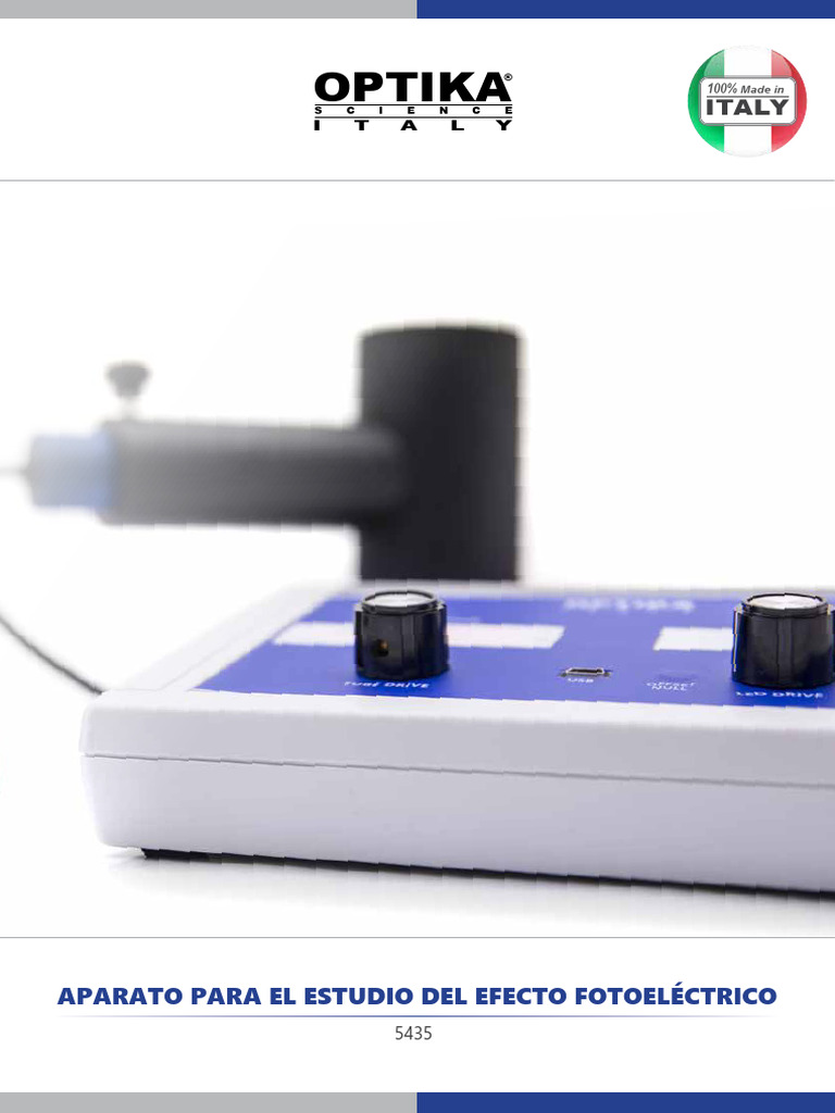 OPTIKA Science 5435 Aparato para El Estudio Del Efecto Fotoelectrico Flyer ES | PDF | Efecto ...