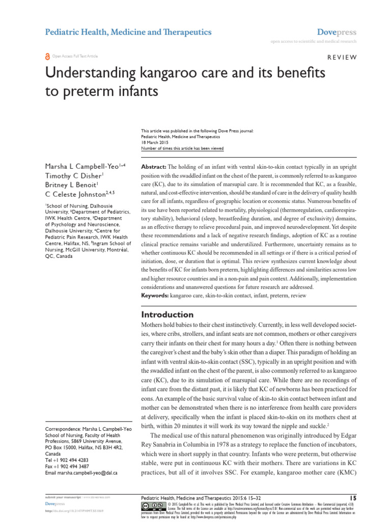 3 Understanding Kangaroo Care and Its Benefits | PDF