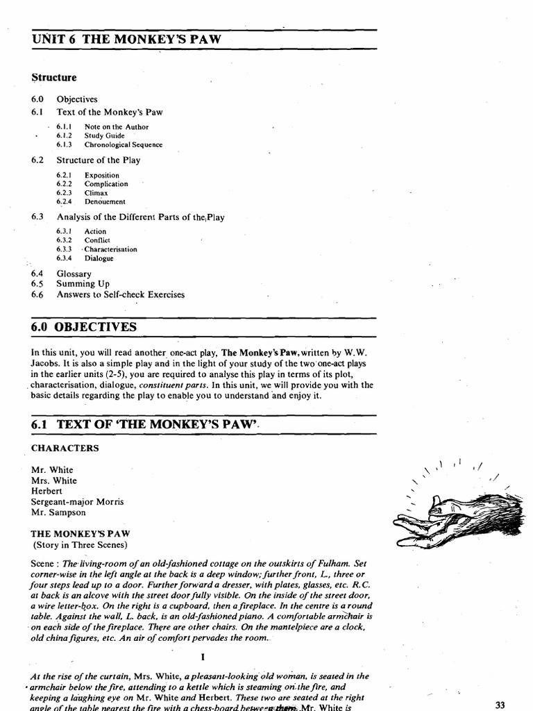Analysis of Characters in The Monkey's Paw | PDF