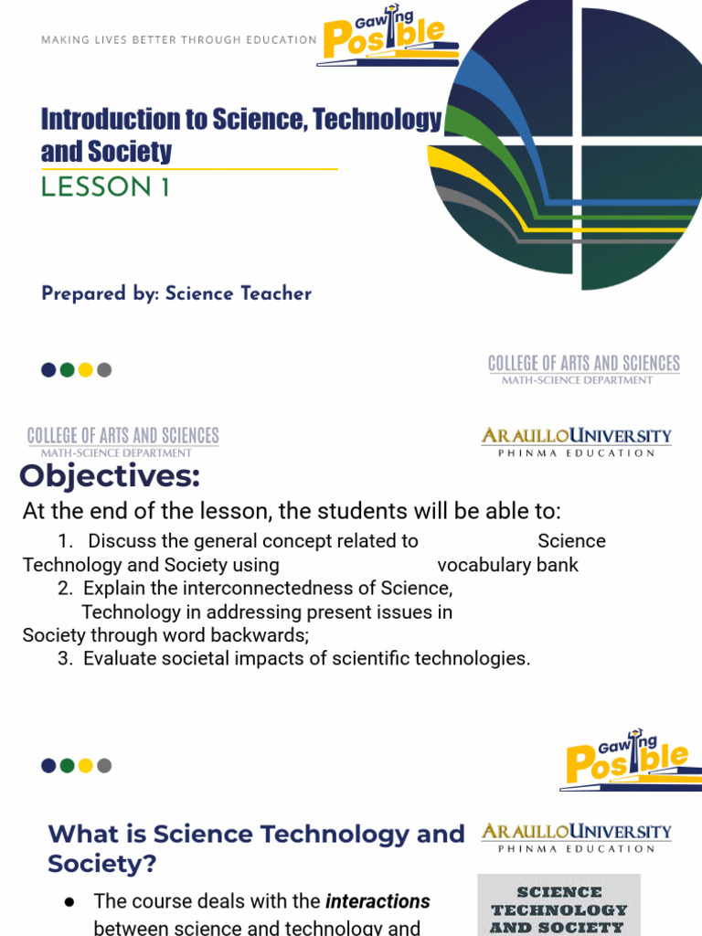 LESSON 1_Introduction to Science, Technology and Society.pptx | PDF