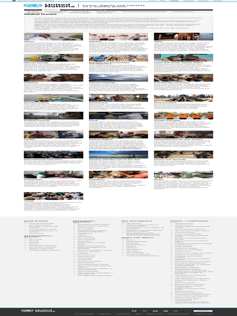 Global Issues United Nations | PDF