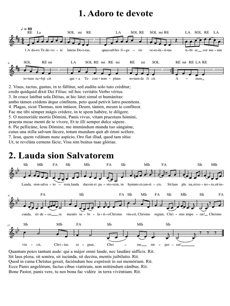 Adoro Te Devote 002 | PDF