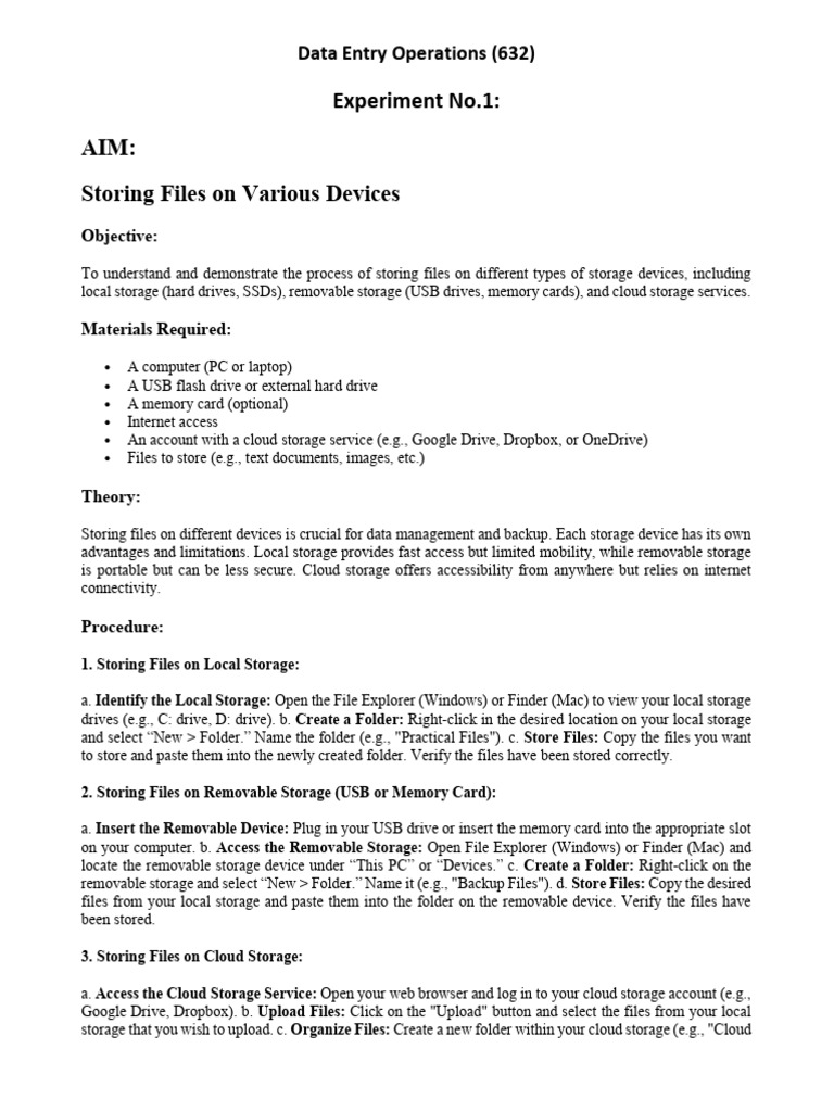 Data Entry Operations | PDF