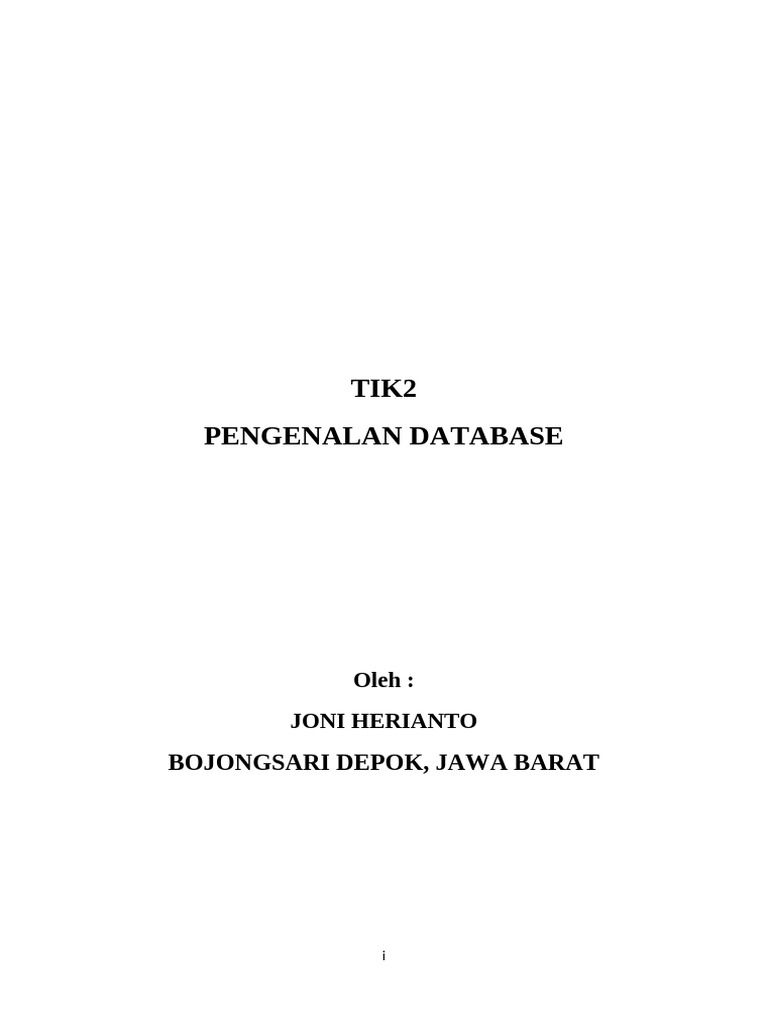Materi Tentang Database | PDF Materi Tentang Database | PDF