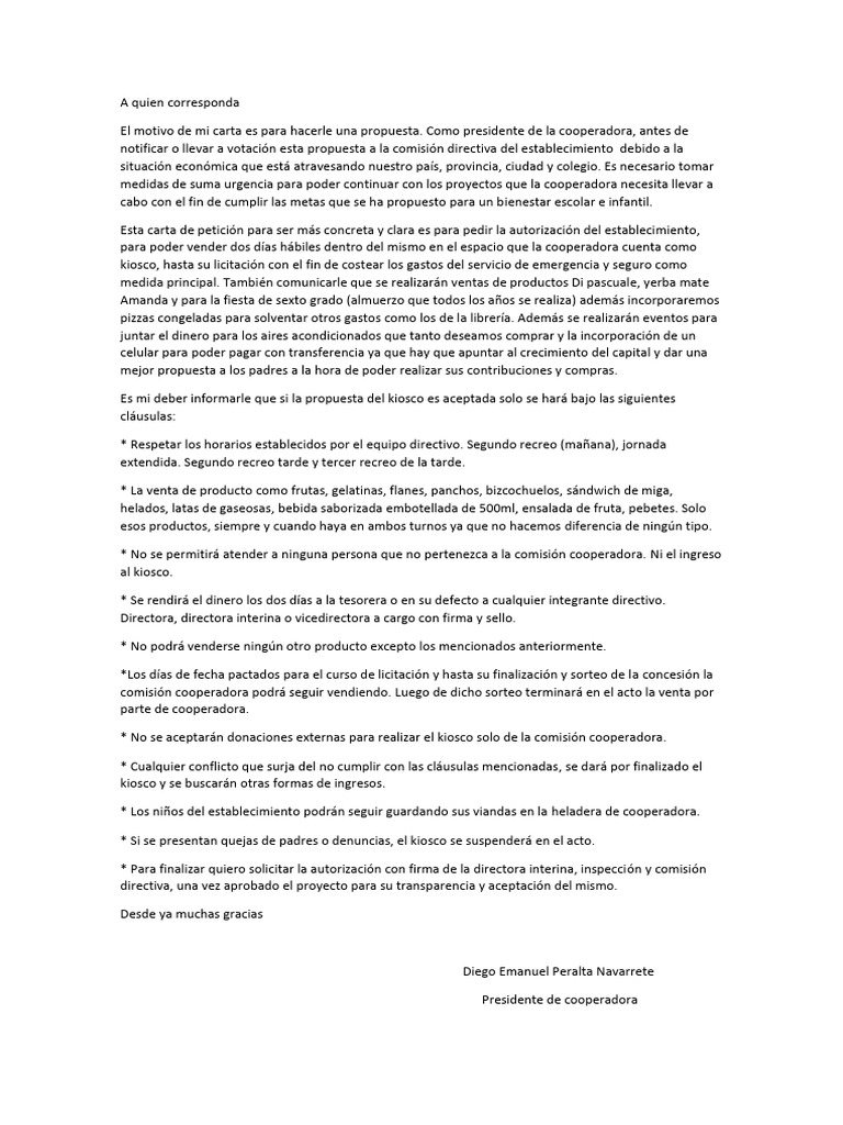 A Quien Corresponda | PDF