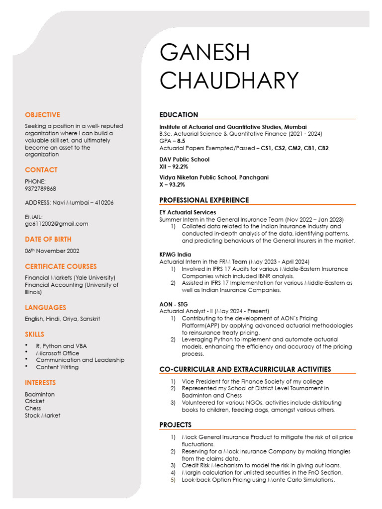 Ganesh Chaudhary Resume Updated | PDF