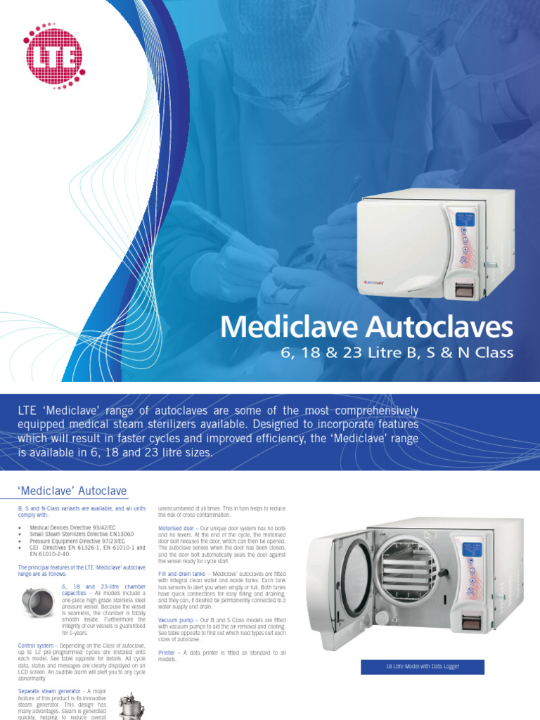 LTE Autoclaves Mediclave | PDF