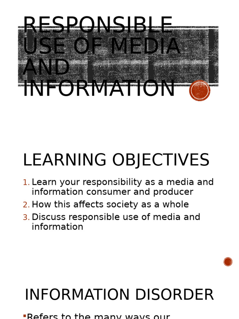 Responsible Use of Media and Information | PDF