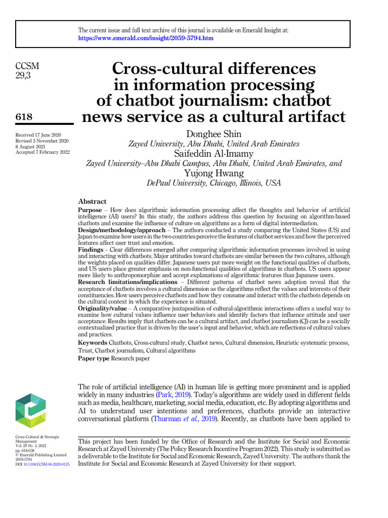 Cross-cultural Differences in& | PDF