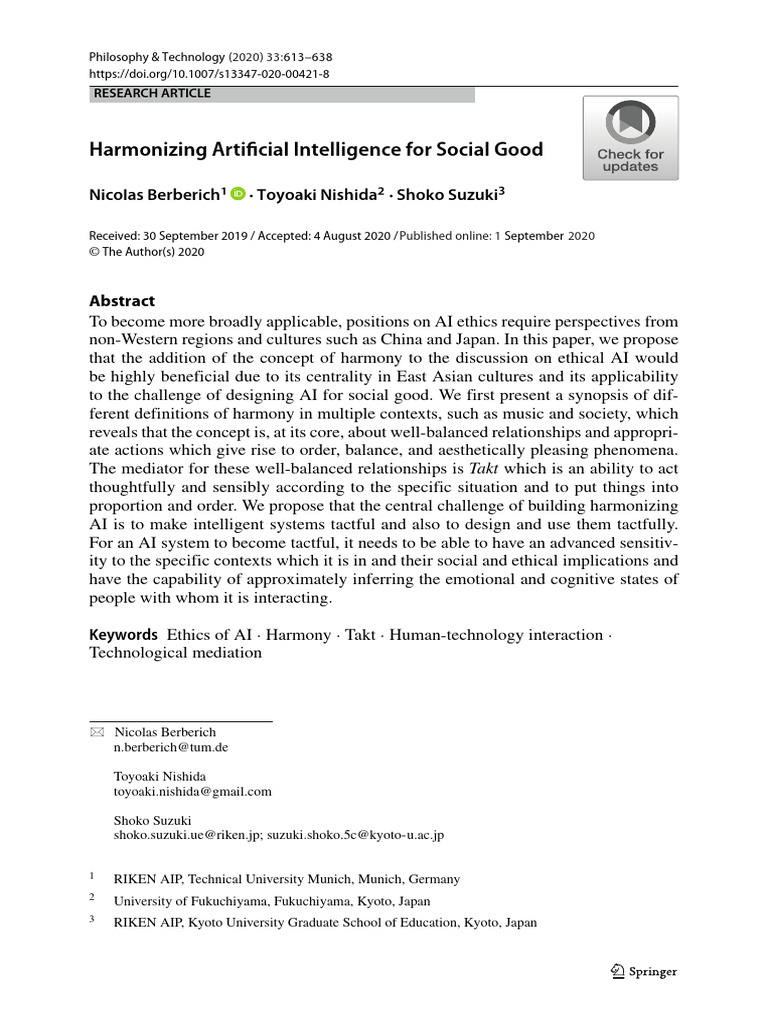 Harmonizing Artificial Intelli | PDF