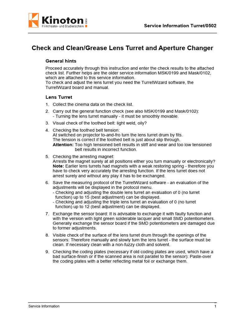 Service - Turret 05-02 | PDF