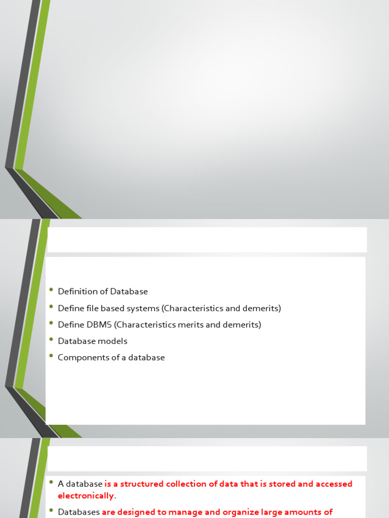 Lesson 1 Database | PDF