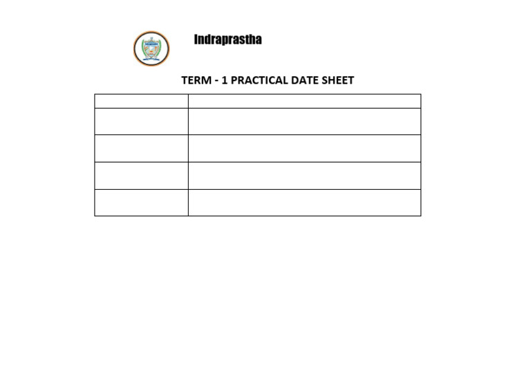Xii Practical Term - I Date Sheet Session 2024-25 | PDF