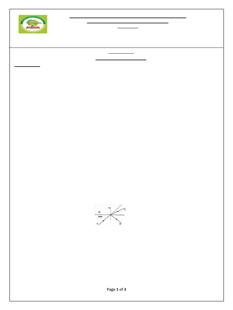 Gr-10 Physics Worksheet | PDF