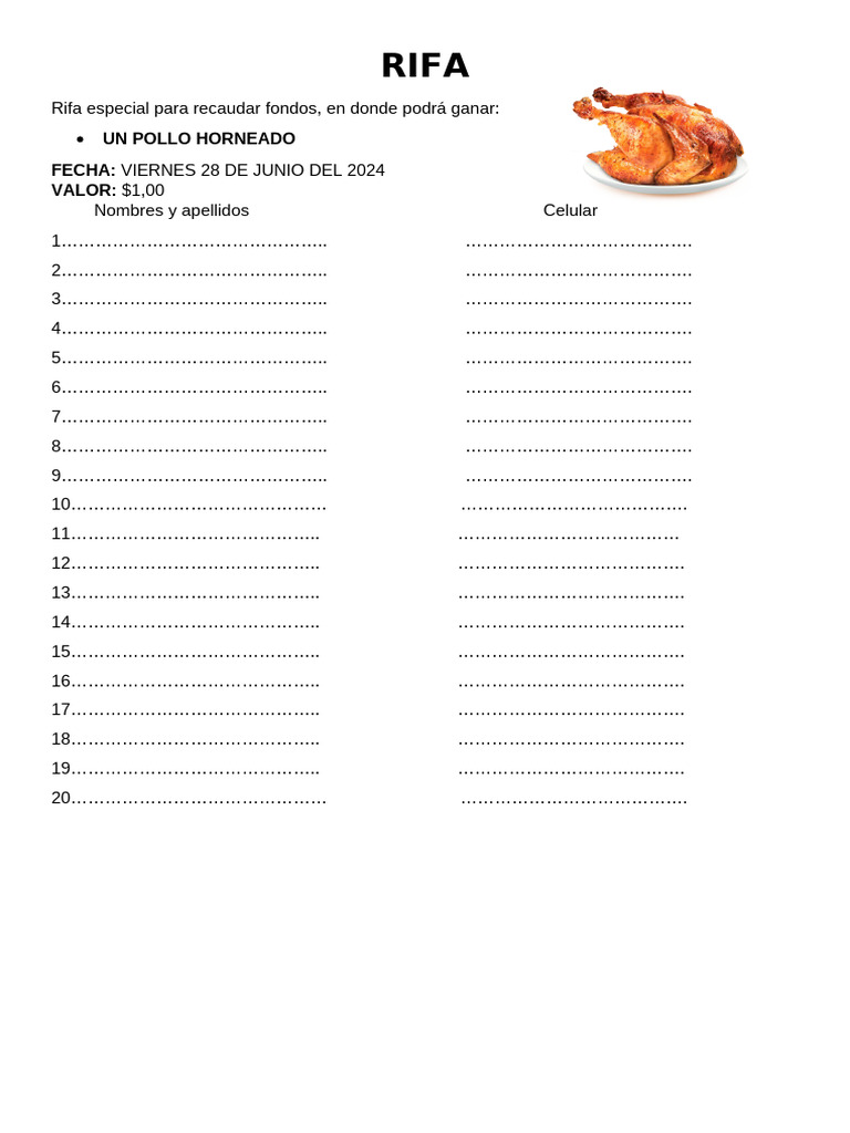 Gran Rifa Solidaria | PDF