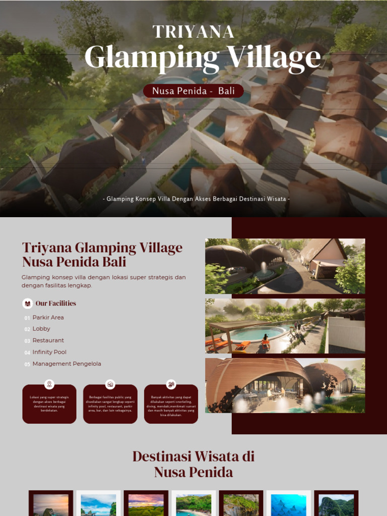 Brosur Triyana Glamping Village Nusa Penida 2024 | PDF