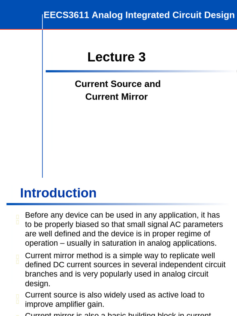 mosfet current mirror | PDF