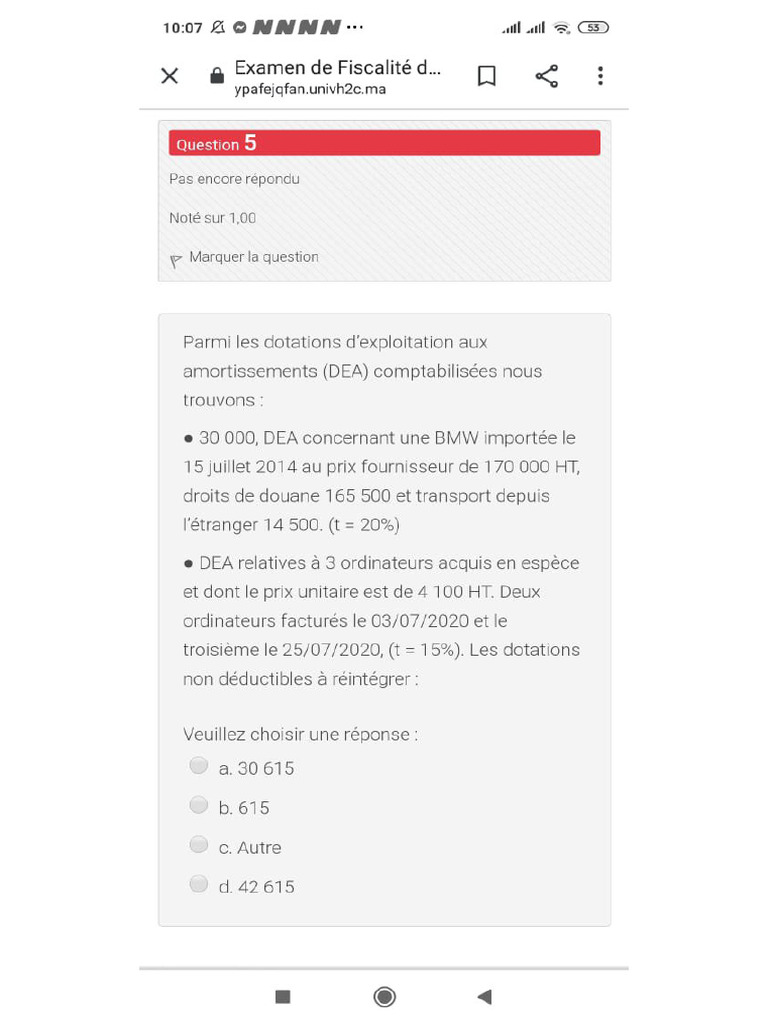 Fiscalité Exam | PDF