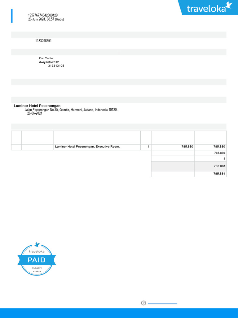 Receipt. - Intan | PDF