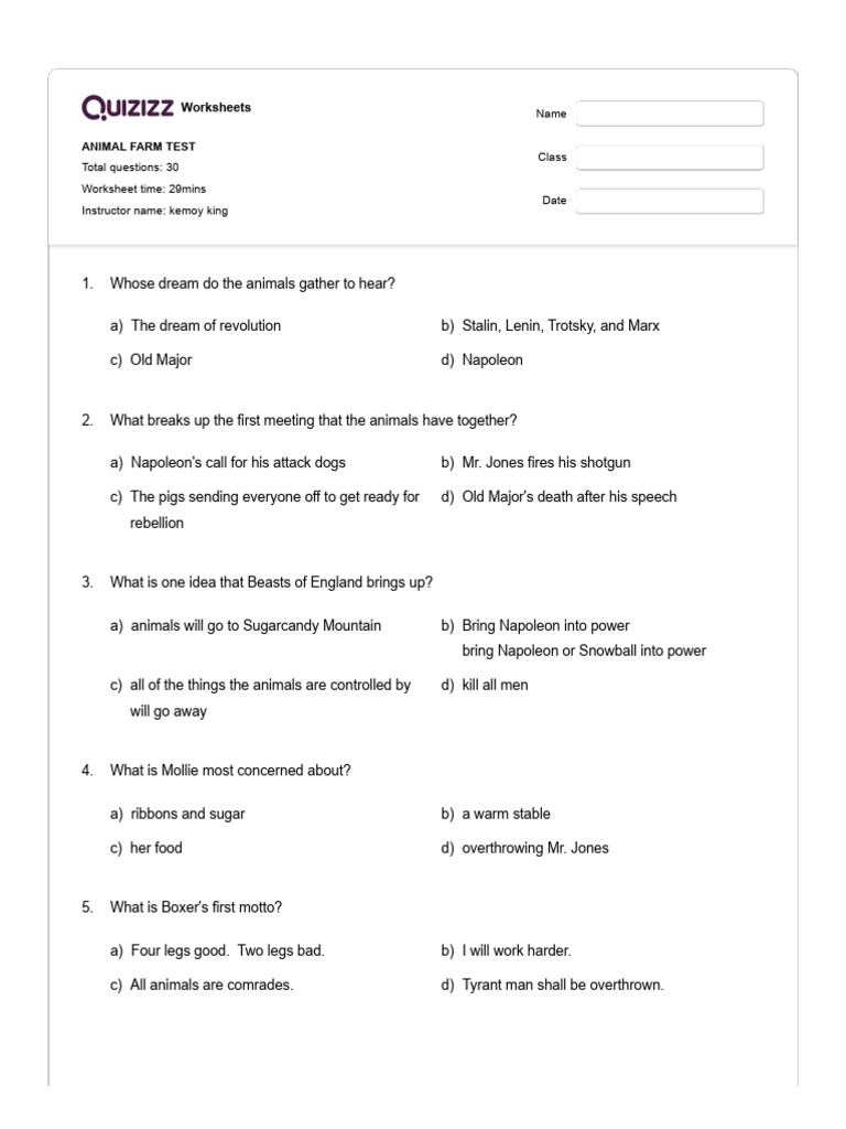 Worksheet - Qui Answers | PDF