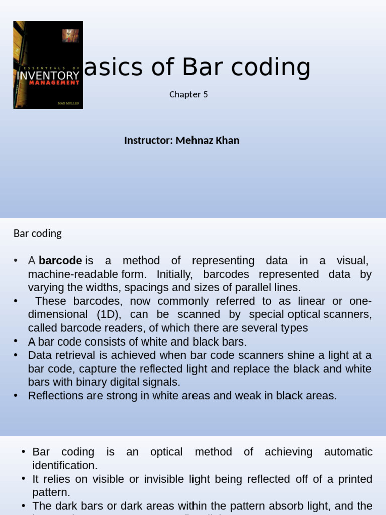 Lecture 7Basics of Bar Coding | PDF Lecture 7Basics of Bar Coding | PDF