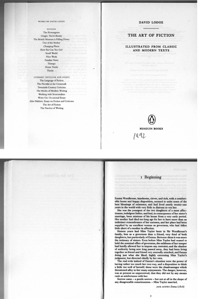 David Lodge The Art of Fiction | PDF