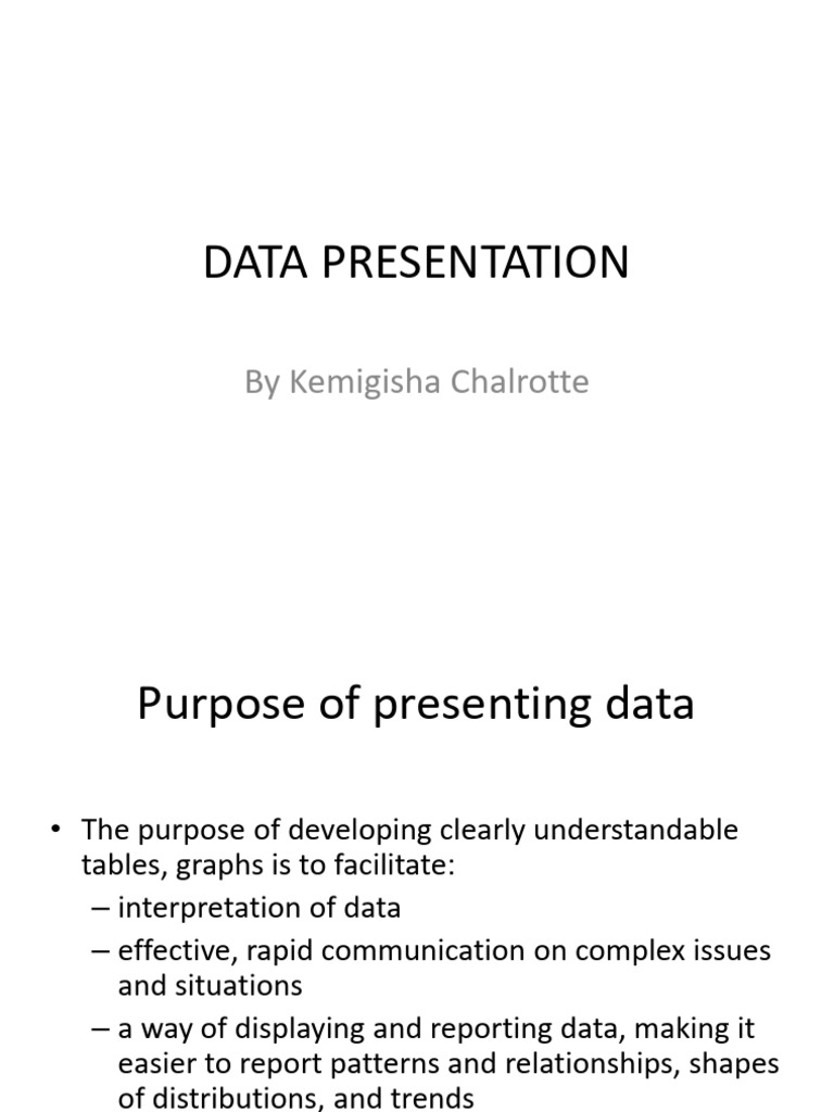 Data Presentation | PDF