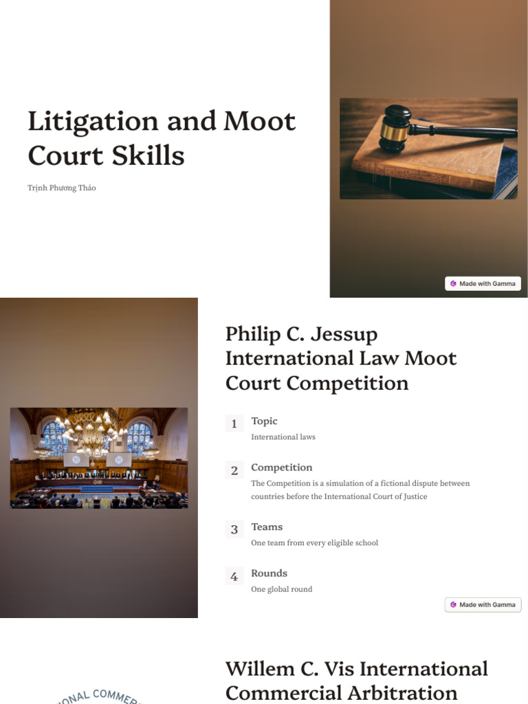 Litigation and Moot Court Skills 1 | PDF