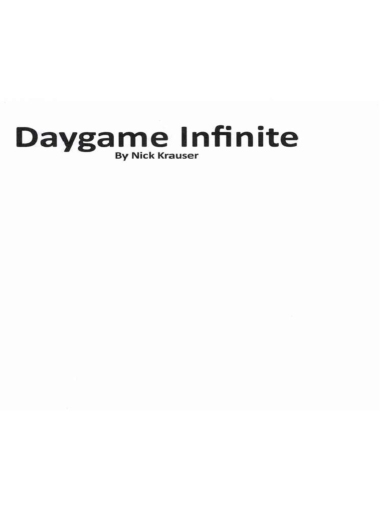Daygame Infinite Nick Krauser | PDF