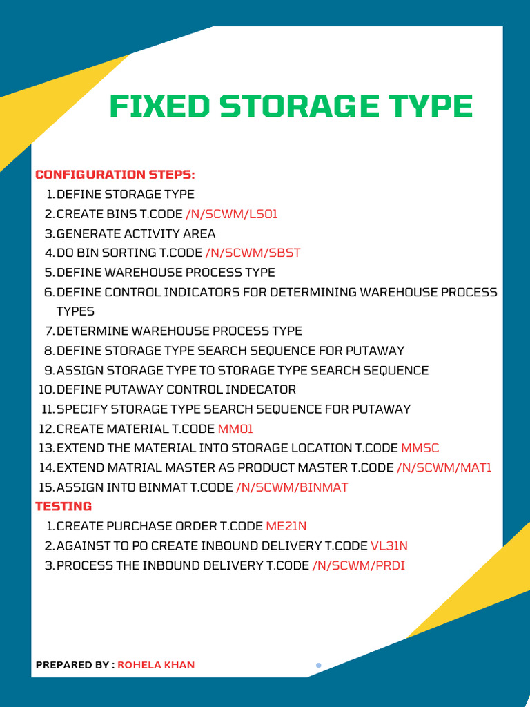 Fixed Storage Type | PDF