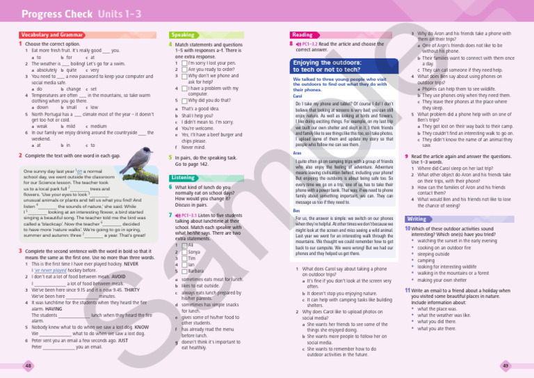 WiderWorld2e Student Book Level3 Progress Check | PDF