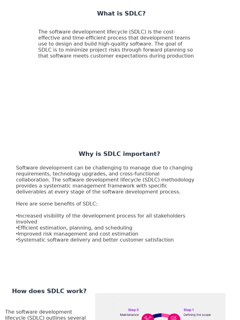 SDLC | PDF | Software Development Process | Technology & Engineering