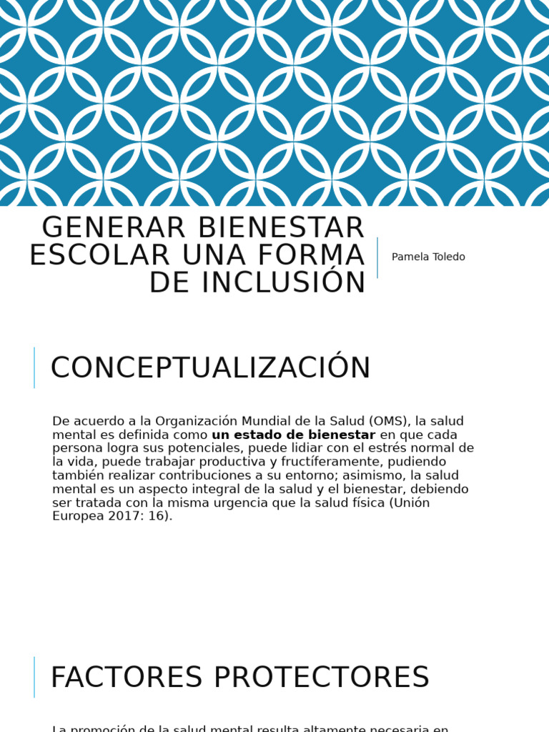Generar Bienestar Escolar Una Forma de Inclusi N | PDF