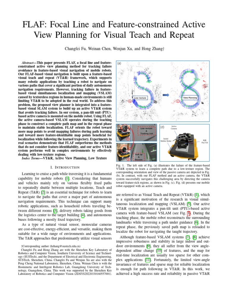 FLAF: Focal Line and Feature-Constrained Active View Planning For ...