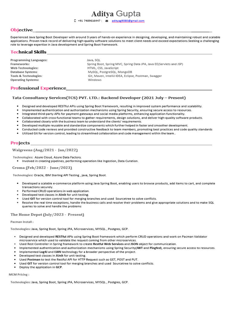 Aditya Updated Resume-1 | PDF