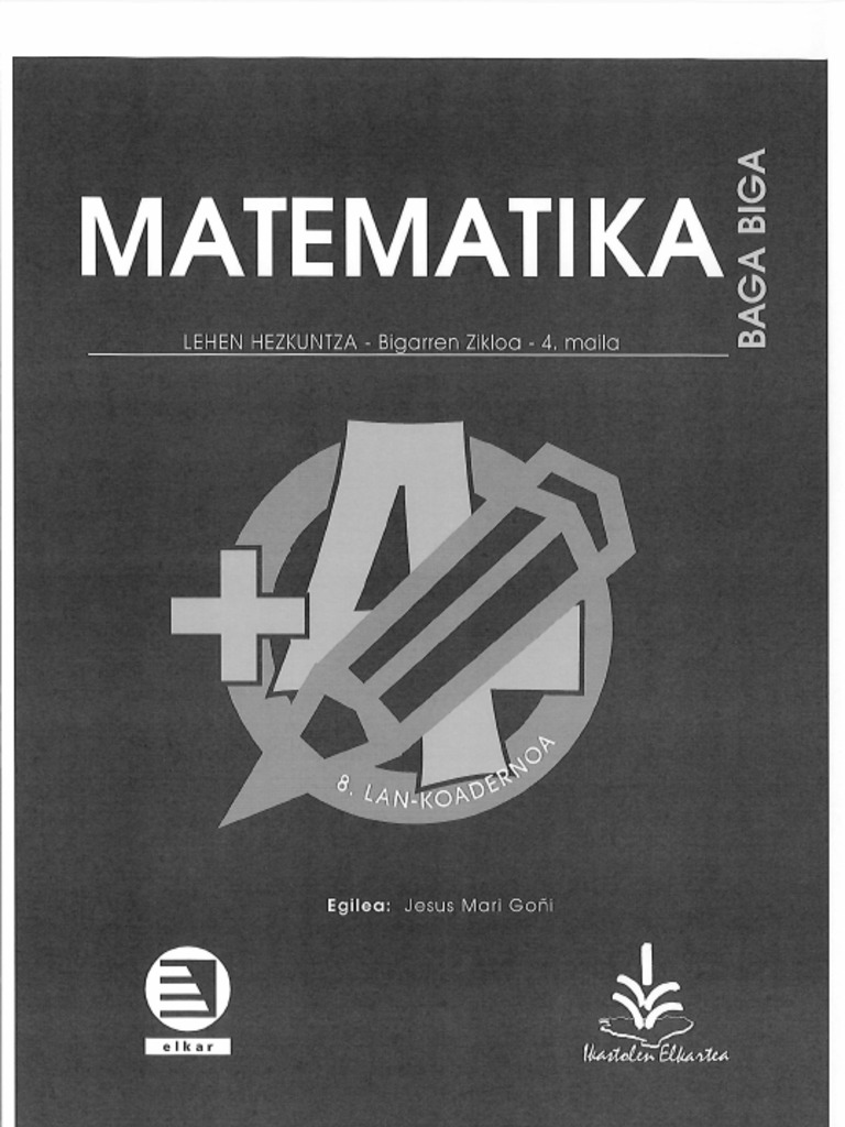 4m Mate Lan Koaderno Egokituak LH | PDF