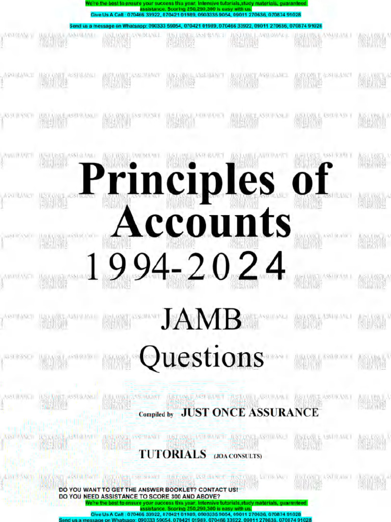 Accounting Past Questions | PDF