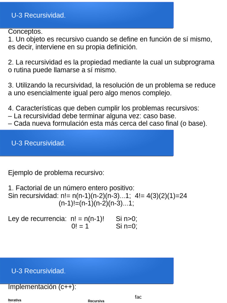 Recursividad Programacion | PDF | Recursividad | Métodos y materiales ...
