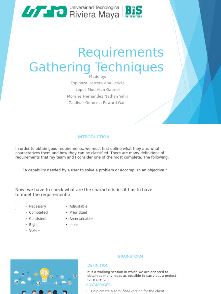 Requirements Gathering Techniques | PDF Requirements Gathering Techniques | PDF