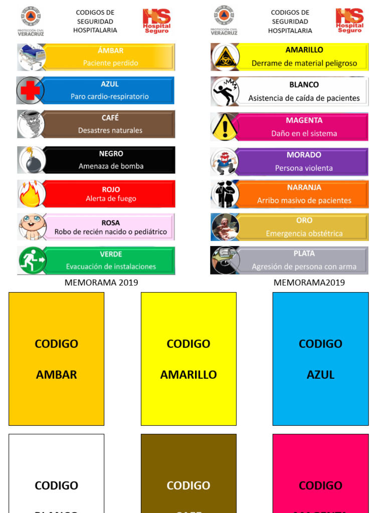 Memorarma Códigos de Seguridad Hospitalaria SPC VER | PDF