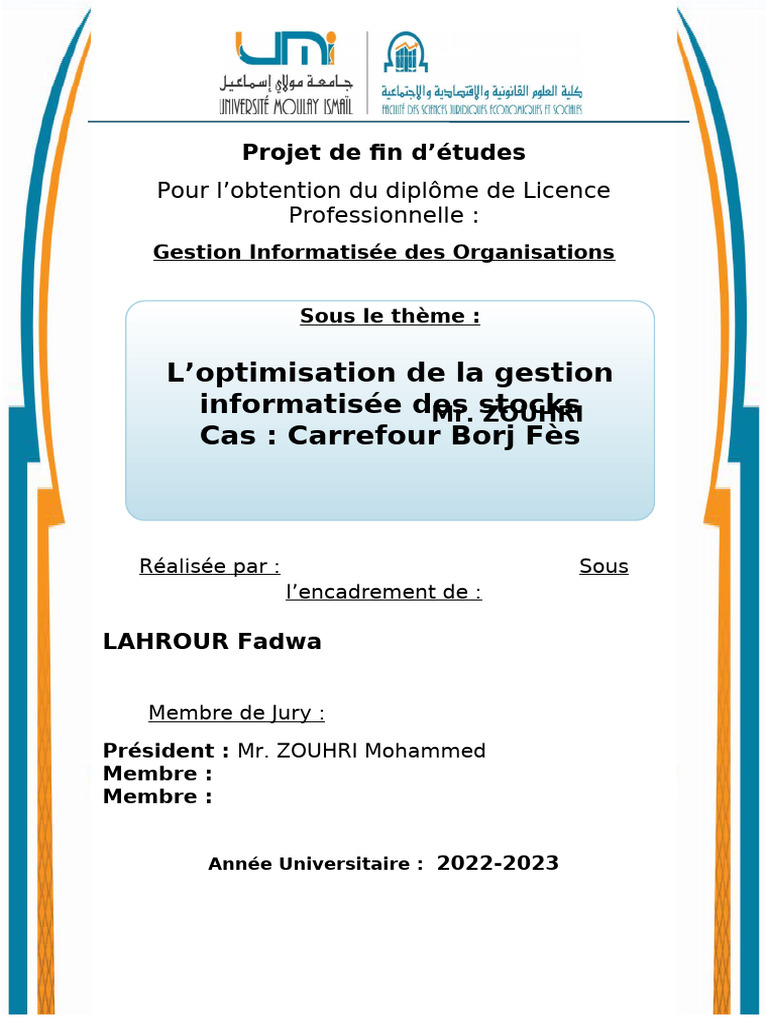 rapport de stage Carrefour | PDF