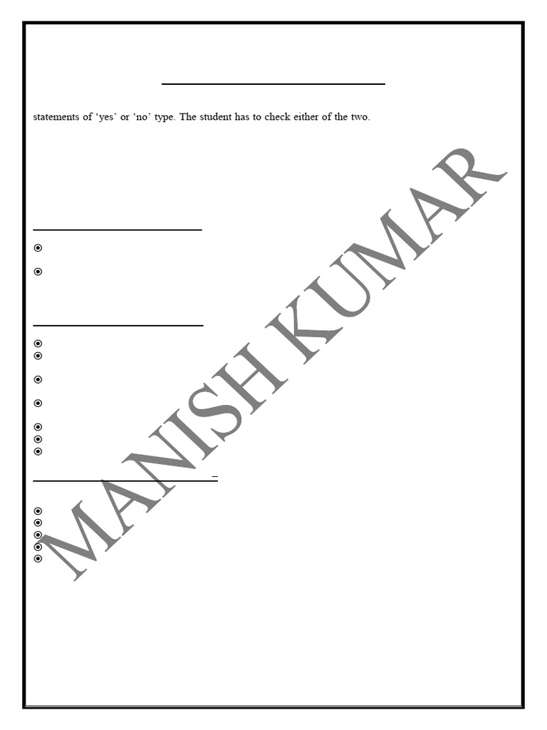 Checklist and Rating Scale | PDF