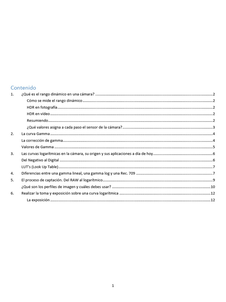 27 Curvas Gamma, Logarítmicas y Lineal en Cámaras para Ficción y ...