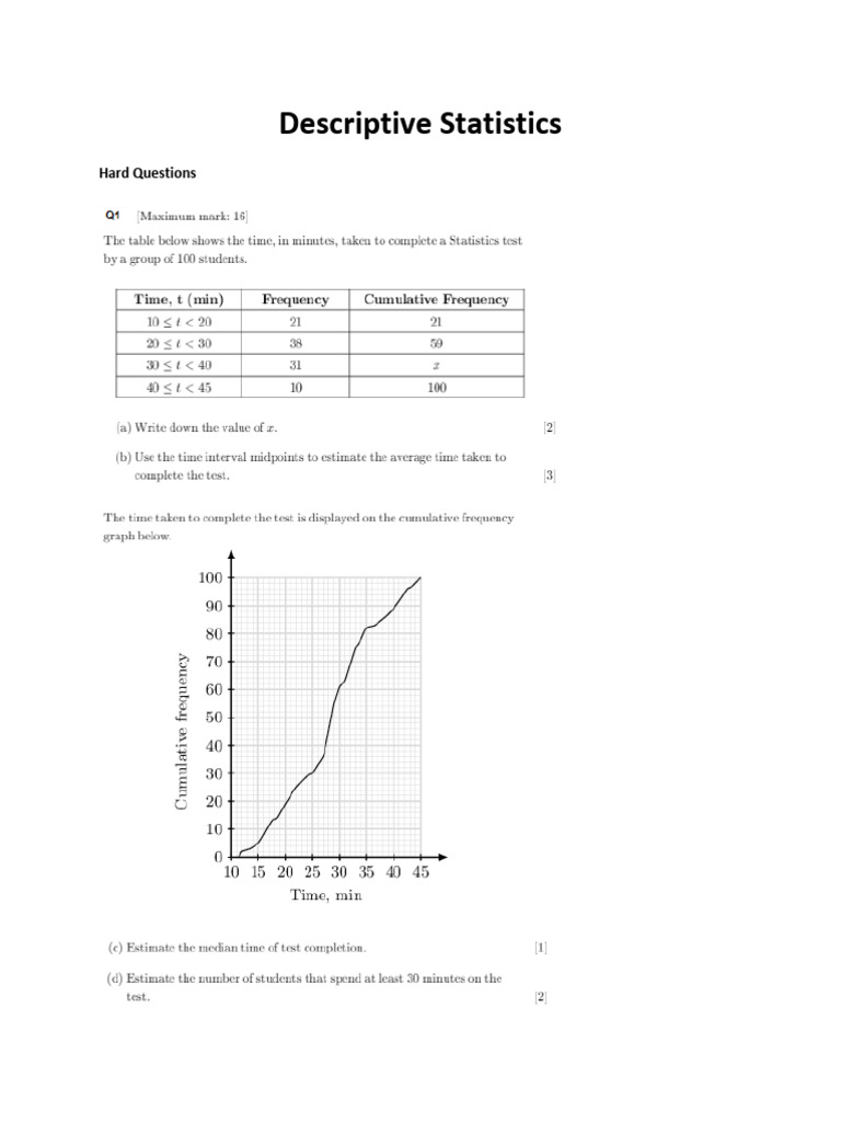Descriptive Statistics | PDF