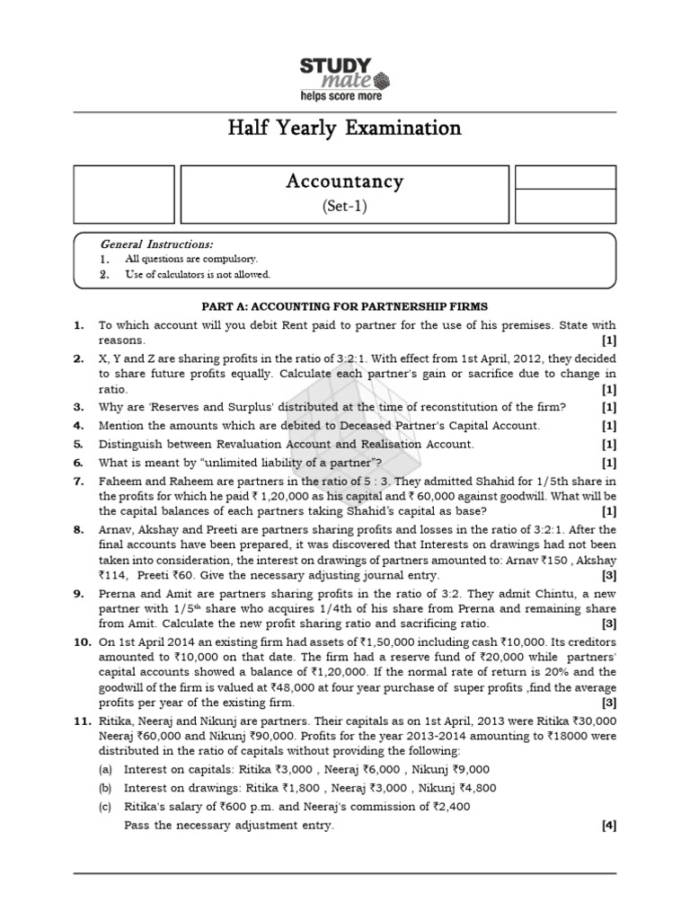 3_Acc_12th_Half_Yearly_Set_1 | PDF