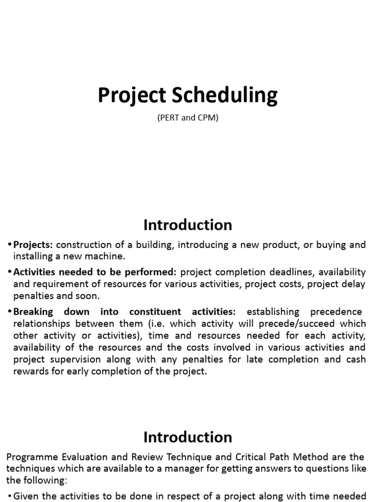 8. Project Scheduling.pptx | PDF