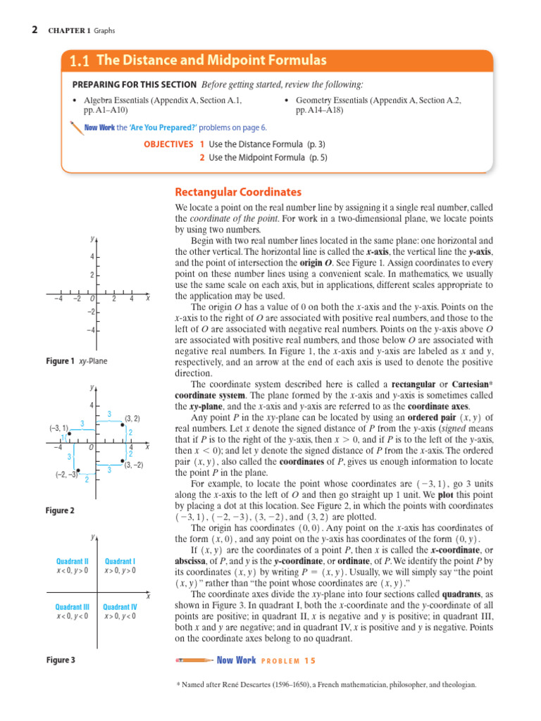 Lecture # 1_ the Distance and Midpoint Formulas (1) | PDF