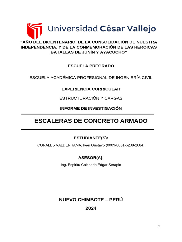 ESTRUCTURAS Informe Final 1 | PDF