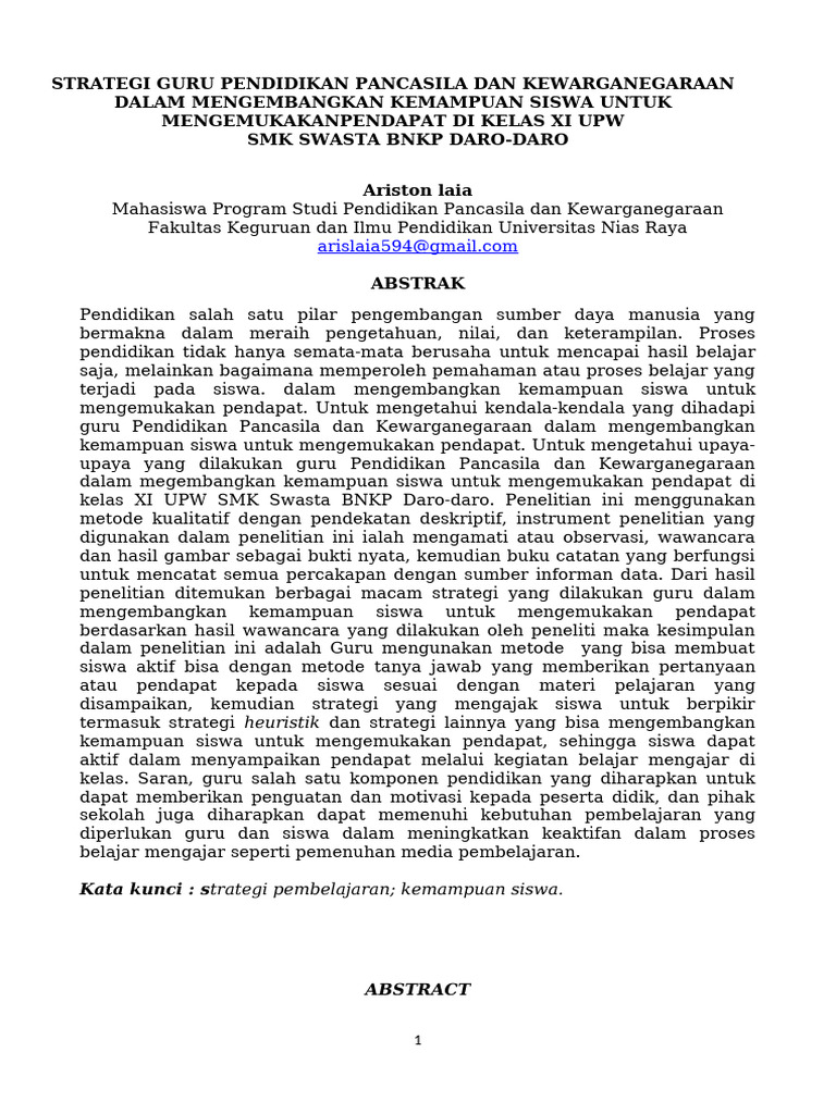 Artikel Ariston Laia | PDF